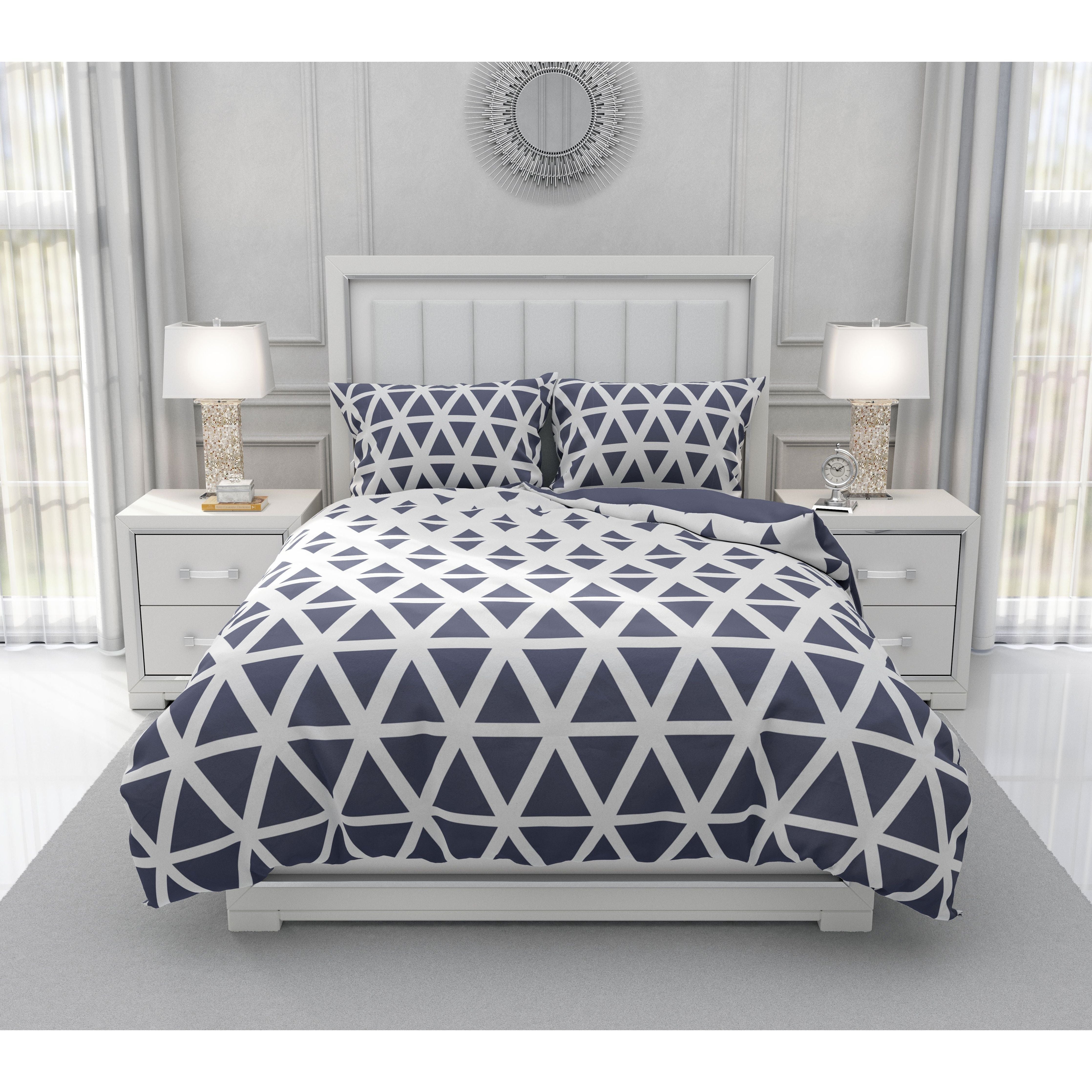 The Taj Slate Duvet Cover Bedding Set – Linen Loft